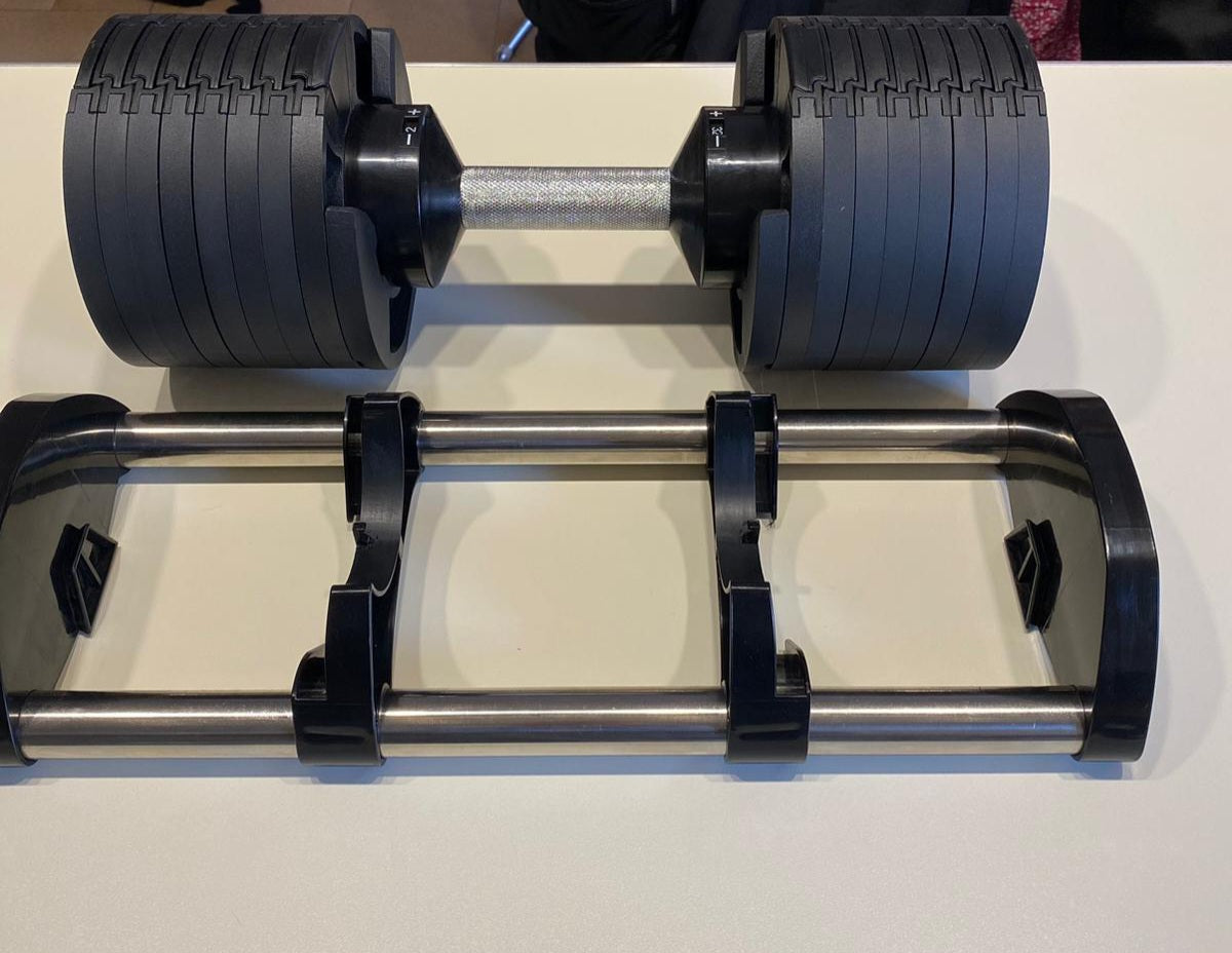 Manubri Regolabili 32kg – Set con Incremento 2kg per Home Gym – A&Psport